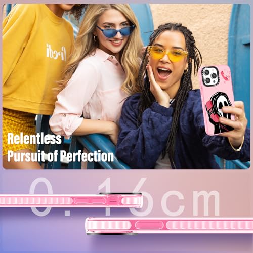 Toycamp for iPhone 13 Case with Ring Kickstand, Cute Design for Women Girls Girly Boys Teens Skeleton Skull Cartoon Print Case Cover for iPhone 13 (6.1 inch)