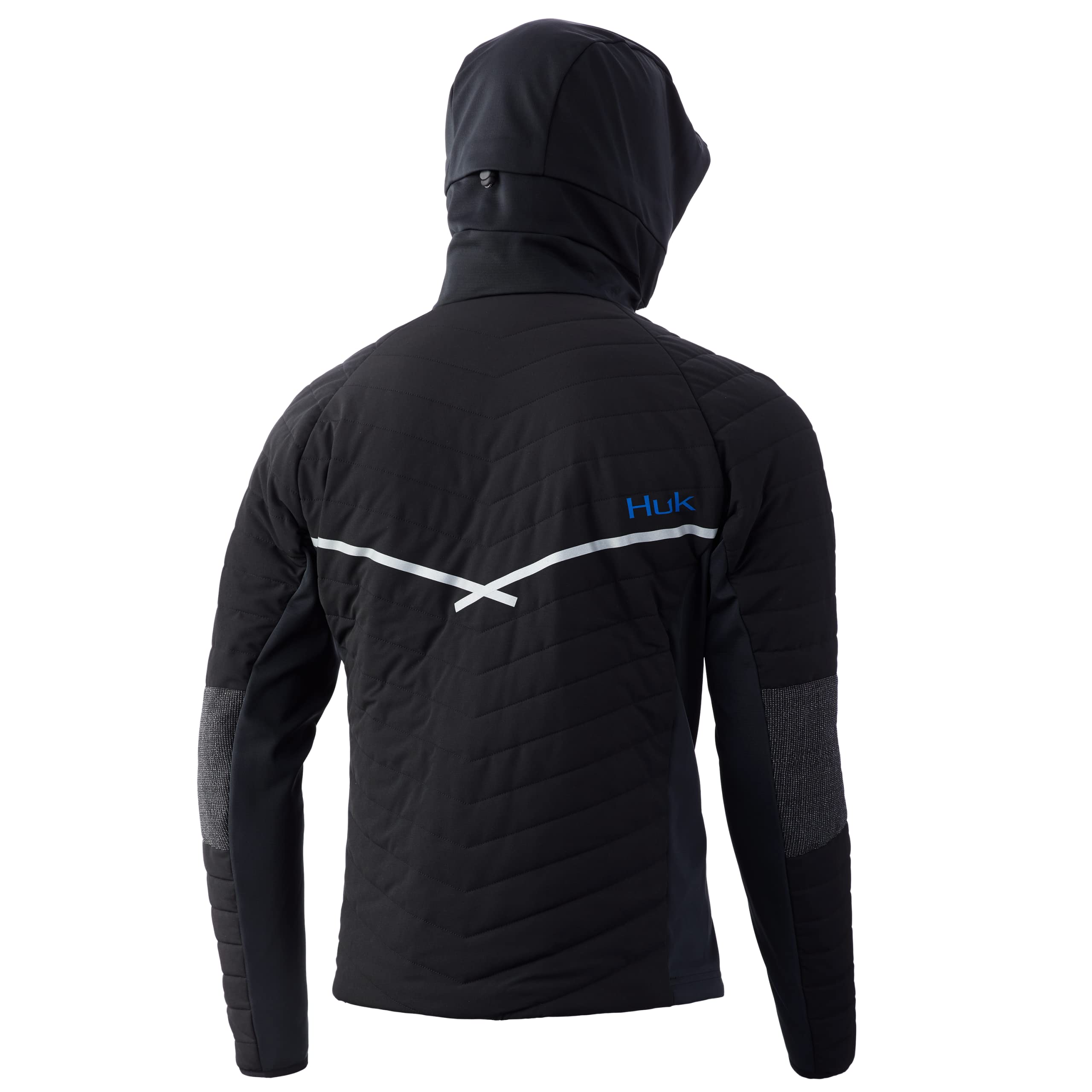 HUK Men's Standard ICON X Superior Hybrid Jacket | Water Resistant & Wind Proof, Black, XX-Large
