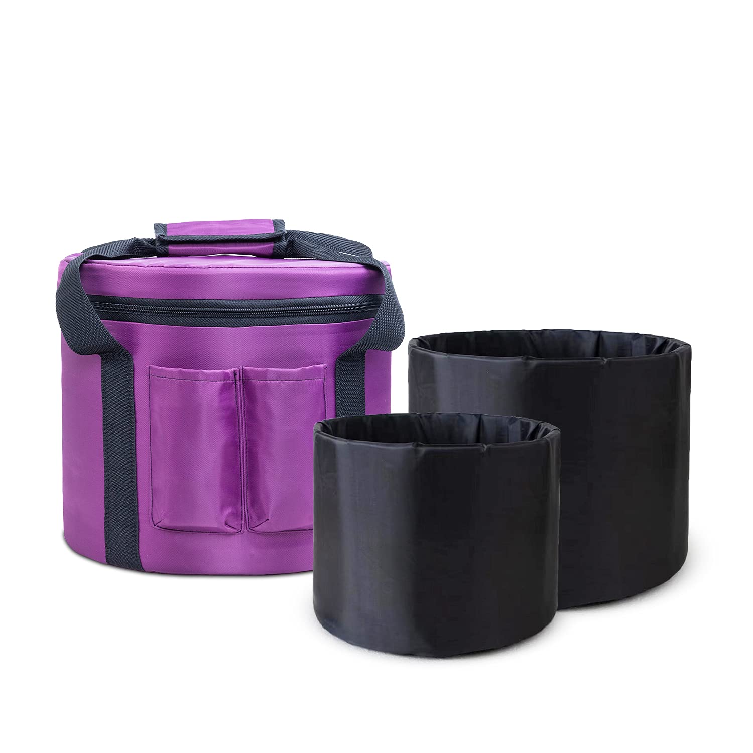 KVKA Set of 3pcs Chakra Frosted Quartz Crystal Singing Bowl 6-10 inch with case (10''F 8''G 6''B)