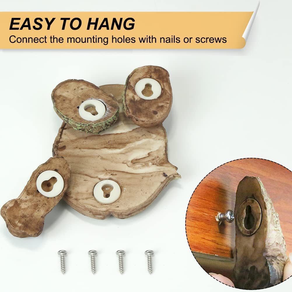 INNOLITES Tree Faces Decor Outdoor, Tree Face Statues Old Man Tree Hugger Bark Ghost Face Decoration Funny Yard Art, Tree Decor Outdoor for Halloween Easter Garden Creative Props (ABCD)