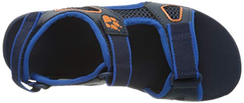 Jack Wolfskin Taraco Beach Sandal Hiking Boot, Blue/Orange, 3 US Unisex Big Kid