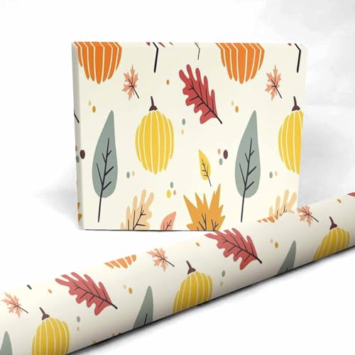 InterestPrint Happy Thanksgiving Day Gift Wrapping Paper Gift Paper for Birthday, Holiday, Graduation 1 Piece