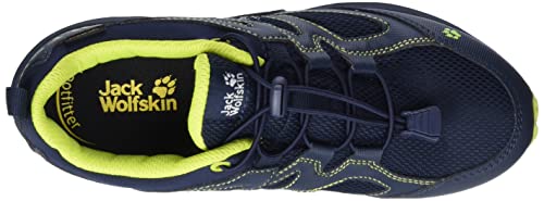 Jack Wolfskin Unisex Unleash 4 Speed Texapore K Hiking Shoe, Blue/Lime, 13 US Men
