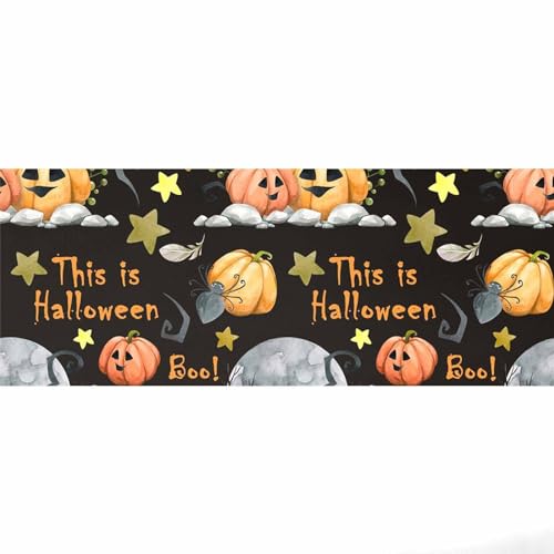 InterestPrint Watercolor Cute Halloween Elements Gift Wrapping Paper Roll Design for Christmas, Wedding 1 Piece