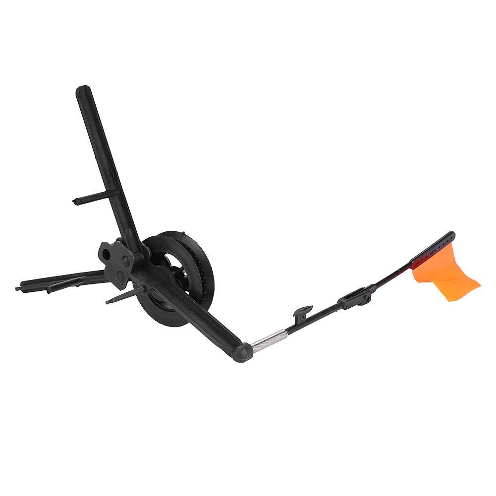 Ice Fishing Rod, Tip-Up Hand Compact Metal Pole Orange Flag for Ice Fishing Angler Tackle
