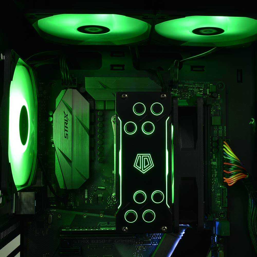 ID-COOLING SE-224-XT RGB CPU Cooler AM4 CPU Cooler 12V 4PIN RGB Cooler 4 Heatpipes CPU Air Cooler 120mm PWM Fan, Intel/AMD