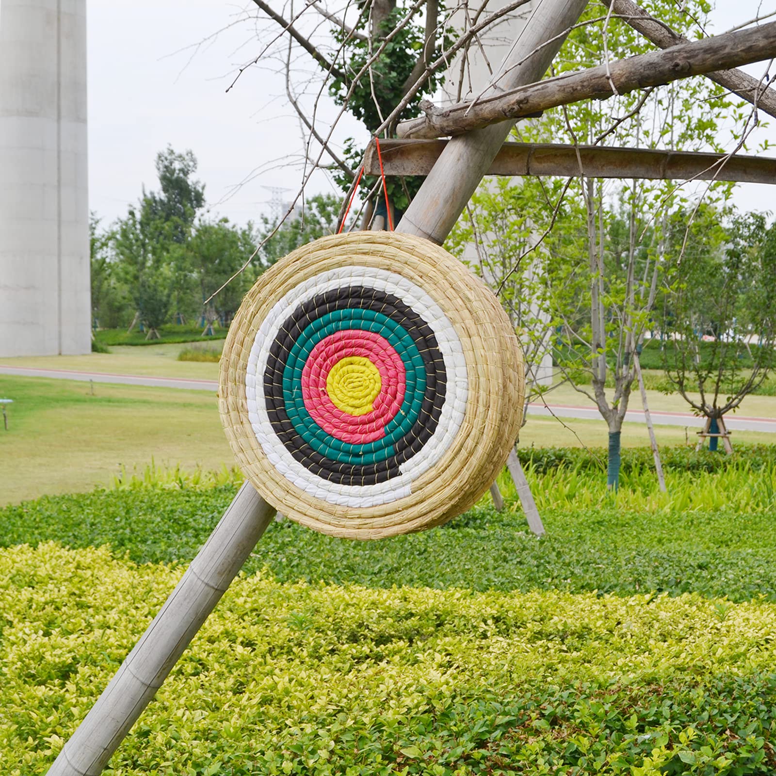 KQSNBG Traditional Straw Archery Target 4 Layers 20 inch - Hand Made Round Solid Straw Archery Targets，Archery Arrow Target for Outdoor Shooting Practice