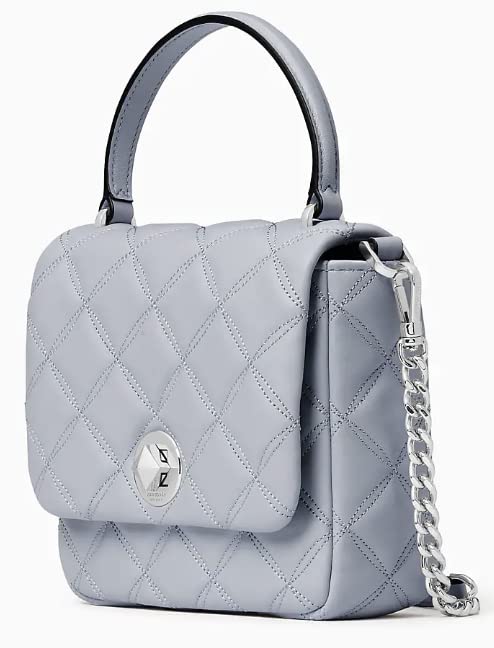 Kate Spade New York Natalia Small Flap Crossbody Bag (Brushed Steel)