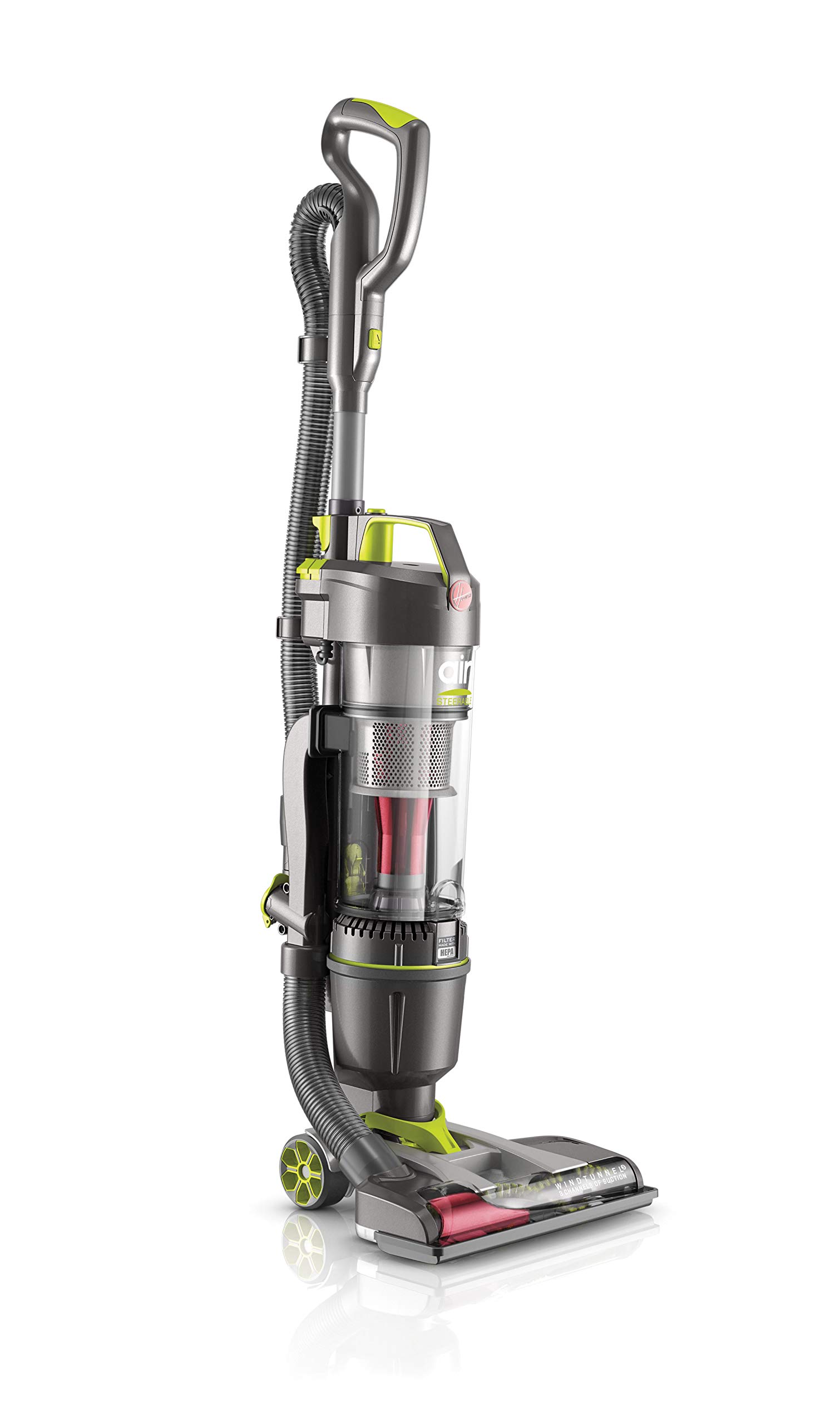 Hoover Windtunnel Air Steerable Bagless Upright Vacuum Cleaner, Lightweight, Corded, UH72400, Grey , Gray