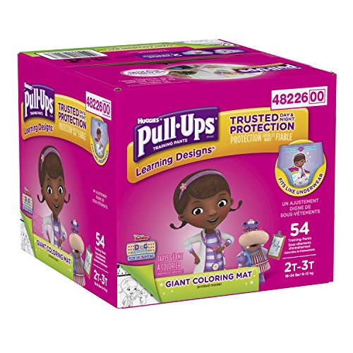 Huggies Pull Ups Learning Designs Big Pack, 2T-3T Girl, 54 Count (Pack of 1)