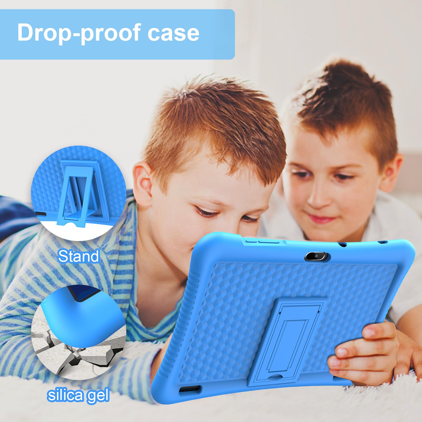 Kids Tablet 10 in Android 13 Tablet for Kids Toddler Tablet Childrens Tablet Age 3-12 Quad Core 3GB RAM 32GB ROM with Parental Control, Pre-installed Kids Educational APP,HD Screen,Dual Camera