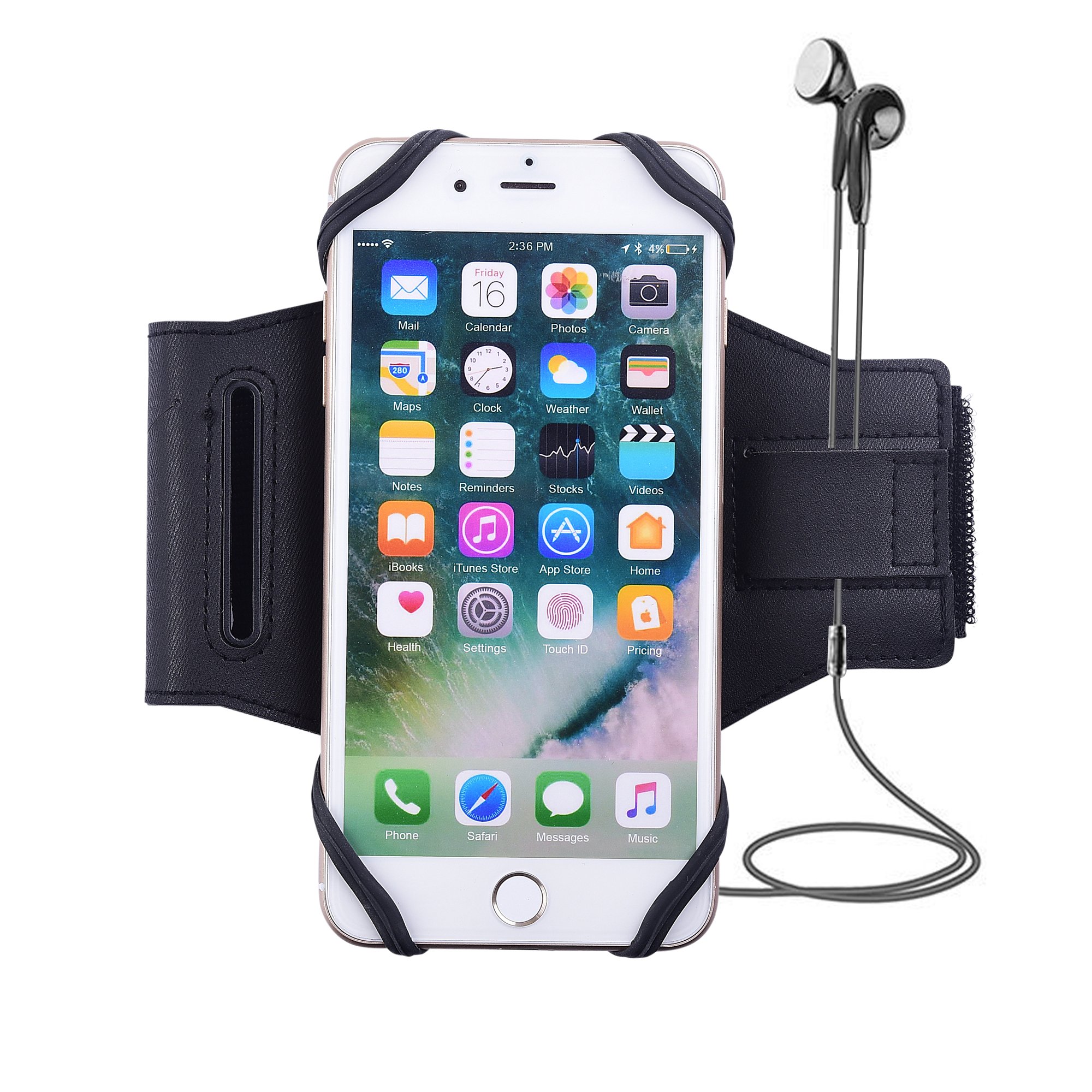 igooke Universal Running Armband for iPhone Xs Max XR XS X 7 7 Plus 8 8 Plus, Galaxy Note 9 S9 Plus S10 Plus S10e Google Pixel, LG K20 G5 Stylo Aristo, HTC U11, Moto G5 Compatible with Mobile Case