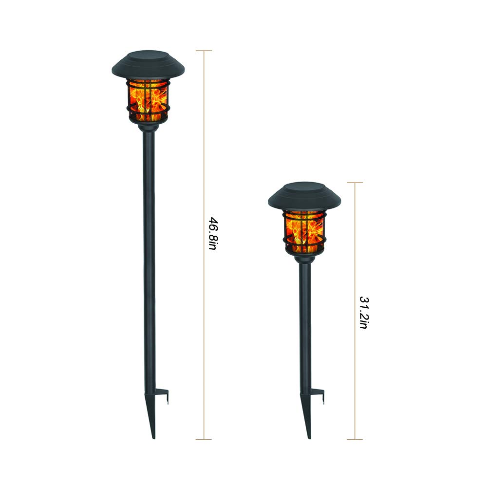 HECARIM Solar Lights Outdoor, 4 Pack Solar Pathway Lights, Solar Powered Garden Lights, Waterproof LED Solar Landscape Lights for Walkway, Pathway, Lawn, Yard and Driveway (Pattern D)