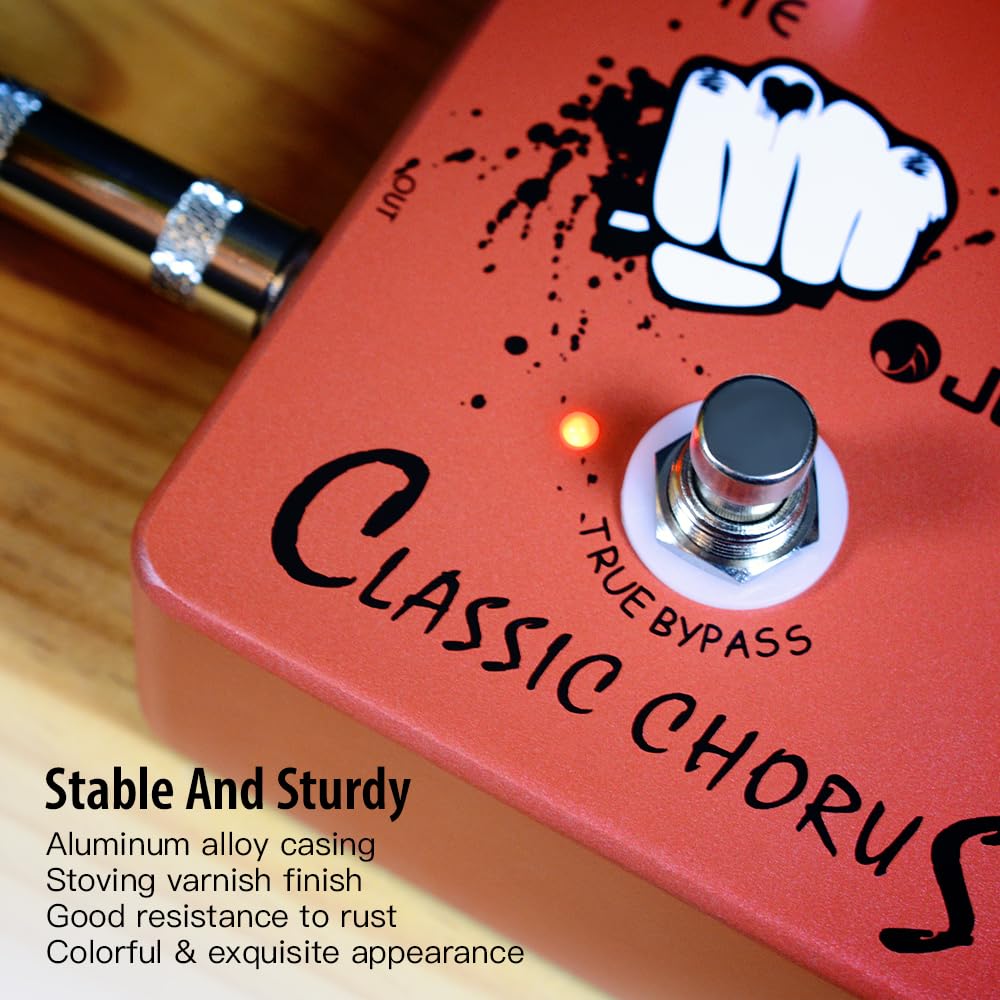 JOYO Chorus Pedal Crisp & Transparent Chorus Full Bodied Sounds and Deep-clear Tone for Electric Guitar Effect - True Bypass (JF-05)