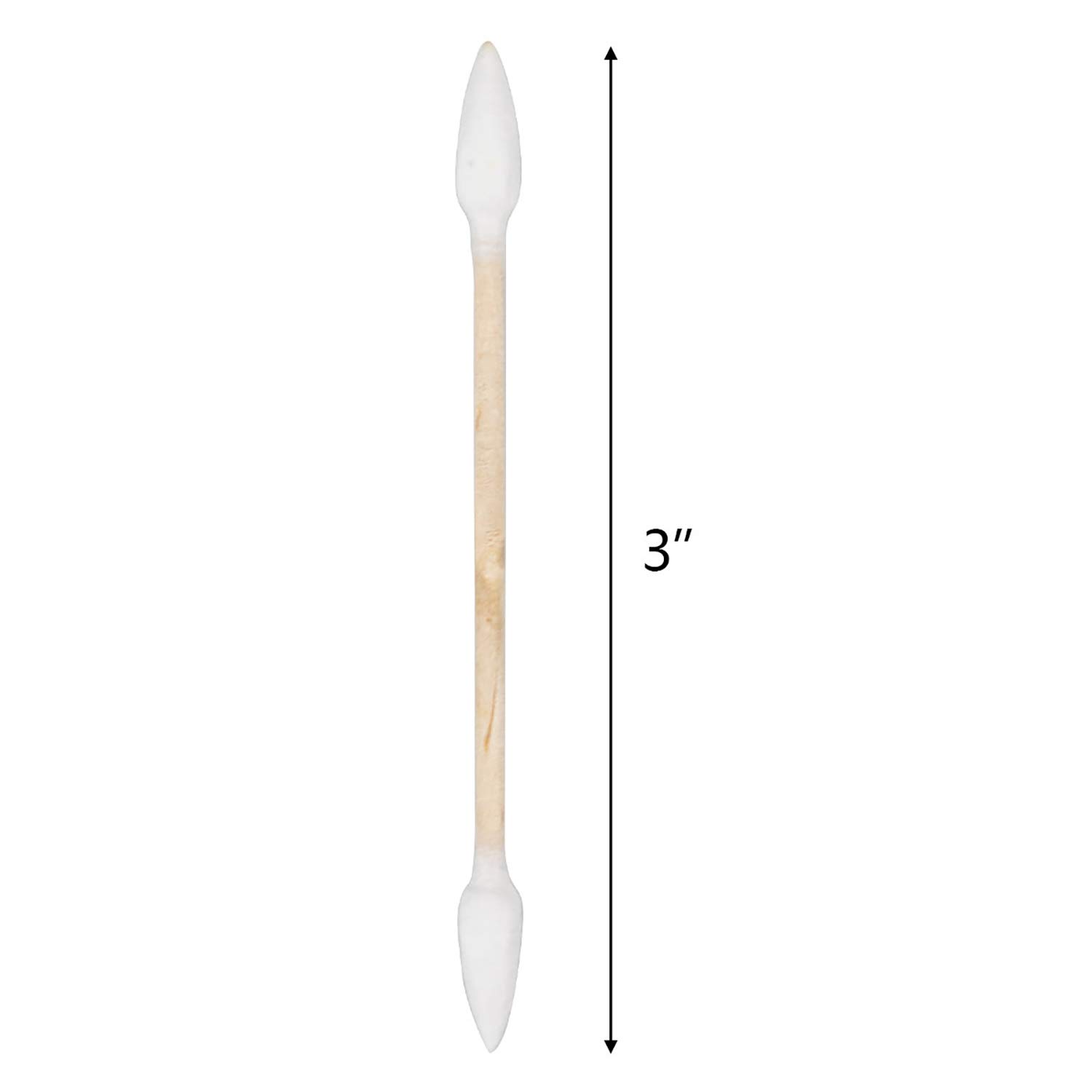 Hedume 2500 Pieces Wooden Cotton Swabs, Double Pointed Cotton Buds (25 Packs, 100 Pieces 1 Pack)
