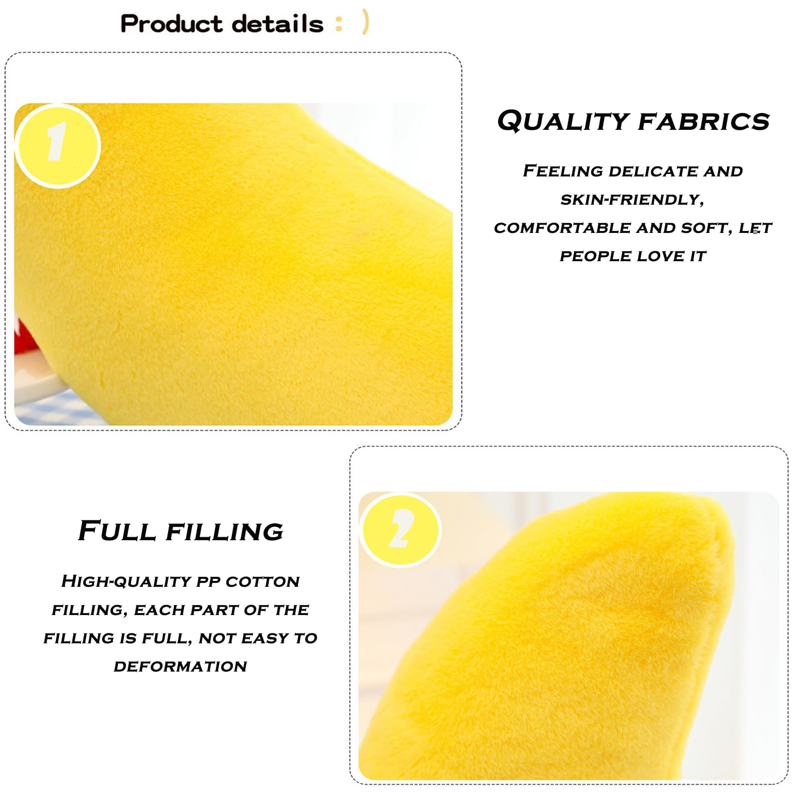 zxmbeddings Moon Pillow,Yellow Moon Shaped Plush Stuffed Animal Hug Toy for Kids,17.7in