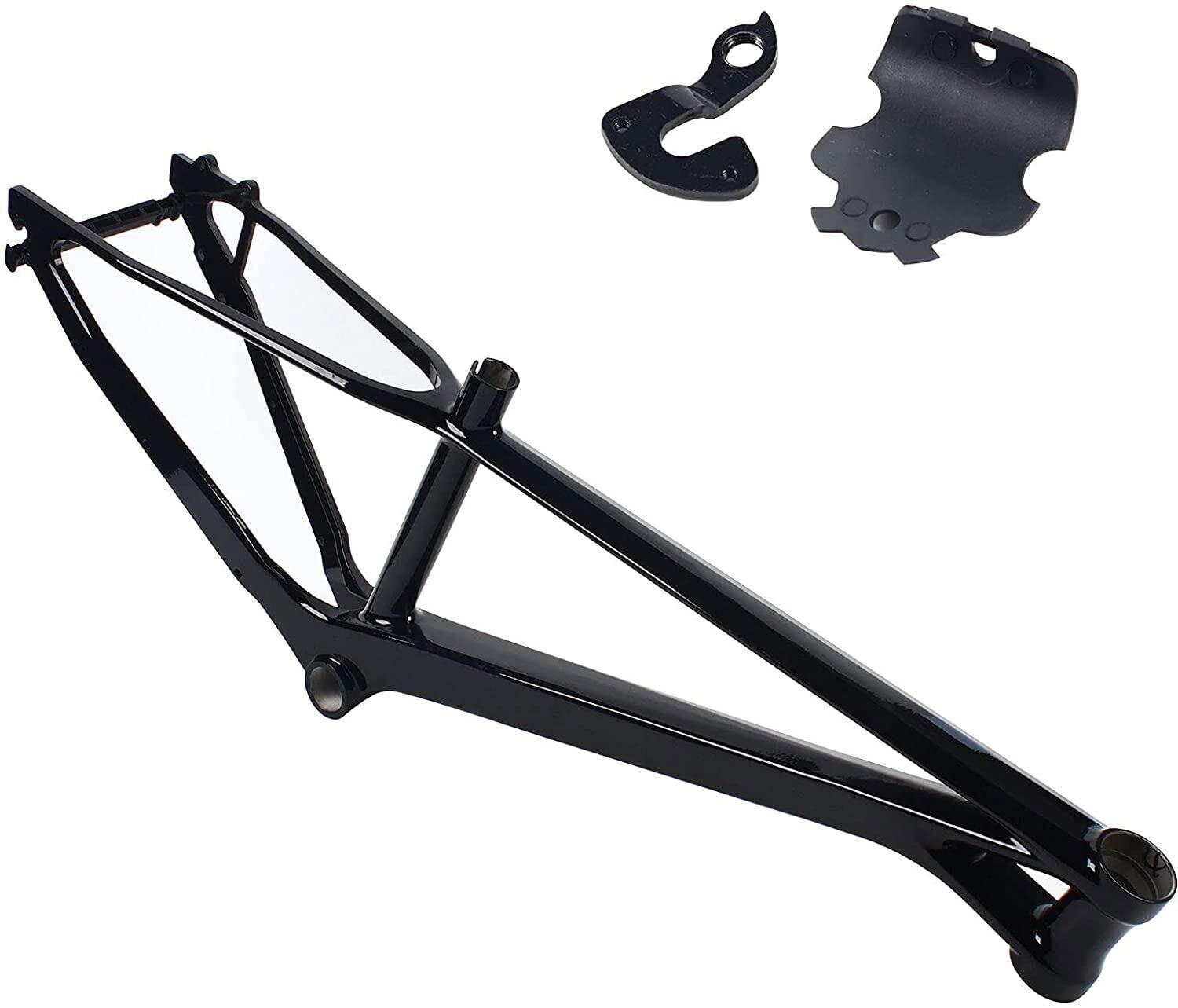 Kathring Black Bicycle Frames, Mh-c037 22 Inch Variable Speed Bicycle Frame Speeds Brake Disc for Mountain Bike
