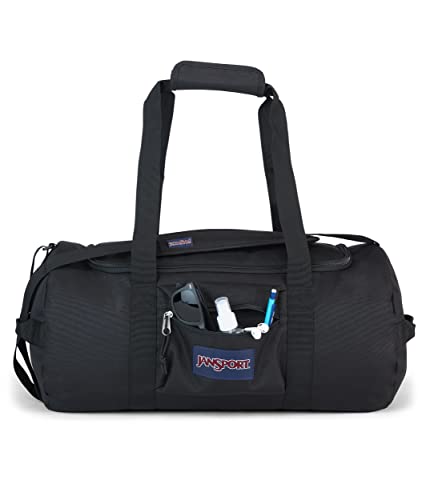 JanSport SuperBreak Away Duffel - Recycled Polyester Travel or Gym Bag, Durable Weekender with Front Utility Pocket & Side Grab Handles, 40L, Black