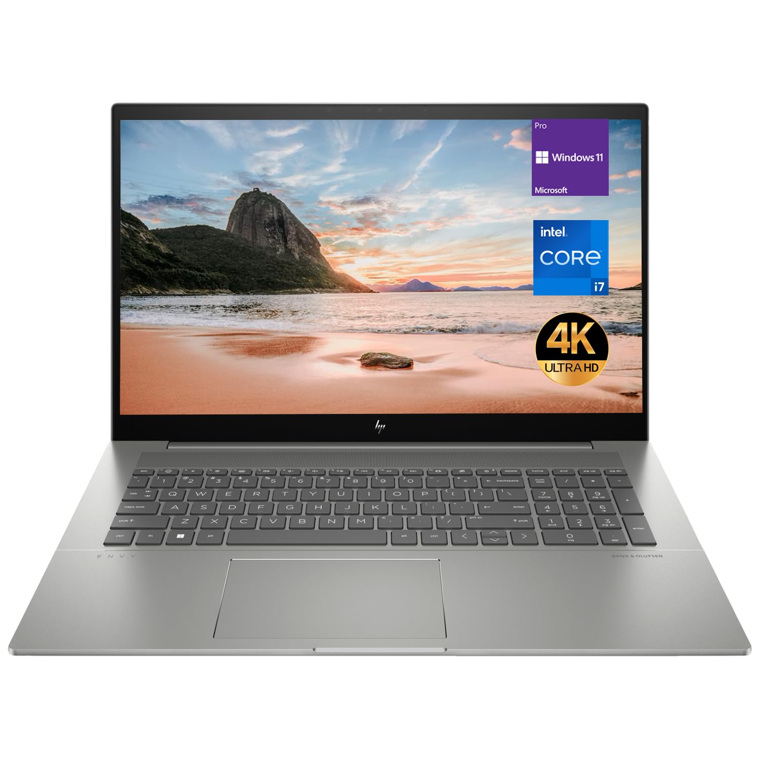 hp 2023 Newest Envy Business Laptop, 17.3" 4K UHD Display, 13th Gen Intel Core i7-13700H Processor, 64GB RAM, 4TB SSD, HDMI, Webcam, Backlit KB, SD Card Reader, Wi-Fi 6, Windows 11 Pro, Grey