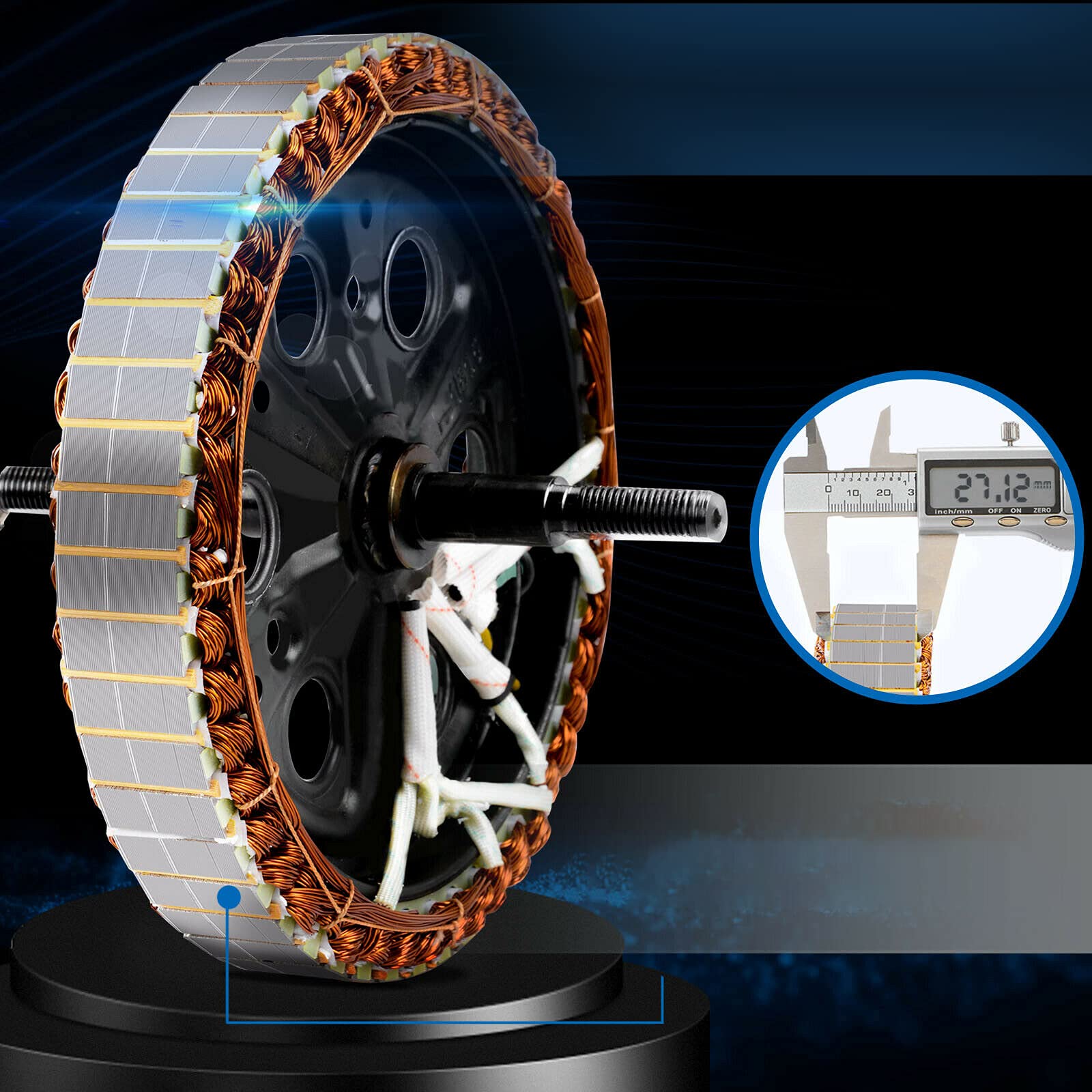 JAUOPAY Electric Bicycle Conversion Kit, 36V 500W EBike Brushless Gearless Hub Motor, 22.5" Front Wheel Frame for 26" x 1.95"~2.125" Tire, Dual Mode Controller