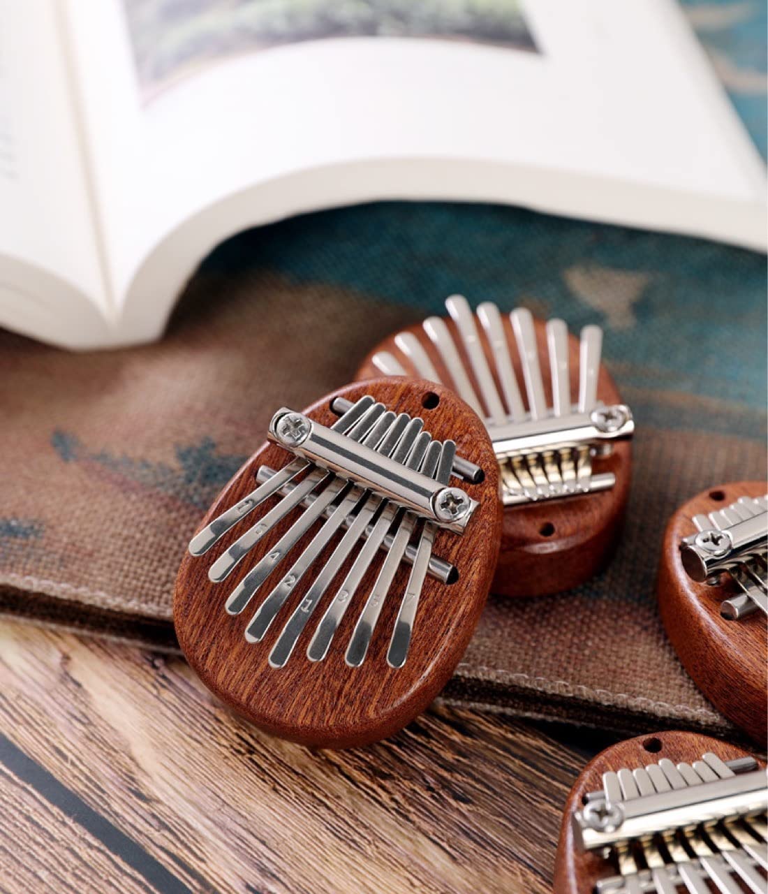 Kalimba Thumb Piano 8 Key Mini Kalimba Portable Marimba Musical Good Accessory for Kids, Adults and Beginners. (Sapele drop shape)