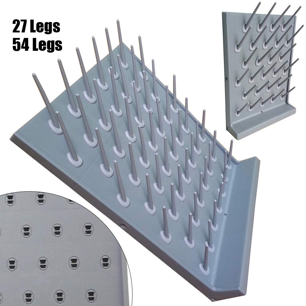 WETUSSEX Laboratory Drying Rack 2Pcs, 27 Pegs Drying Rack for Lab Glassware and Bottles Laboratory Draining Dryer Stand for Countertop Wall Mounted Desk Glassware Drying Draining Rack