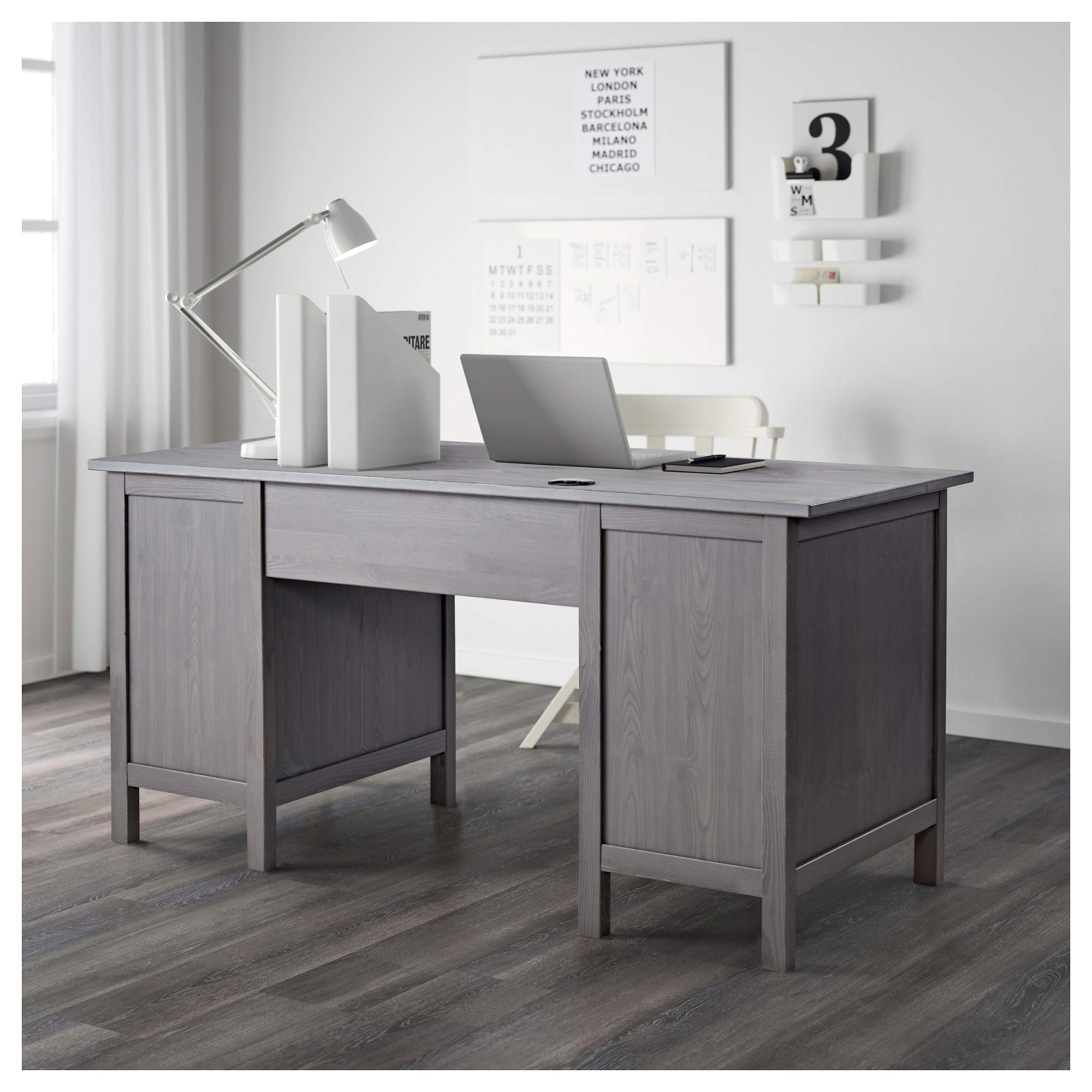 IKEA Hemnes Desk, Gray Dark Gray Stained