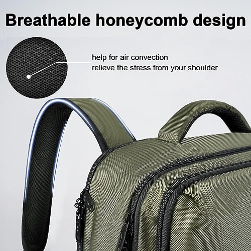 Travel Carry on Backpack, Flight Approved Laptop Backpack with USB Charging Port, Durable Computer Bag for Men Women Fits 15.6 In Laptop, Anti-Theft Waterproof Work Daypack for Business College, Green