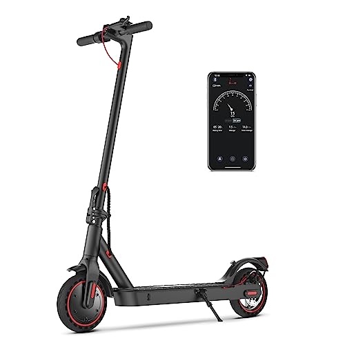 iScooter Electric Scooter Adults and Teenages, 15.6 MPH, 18 Miles Range, 10'' Honeycomb Solid Tires, 500W Foldable and Cruise Control Escooter with Double Braking System and APP