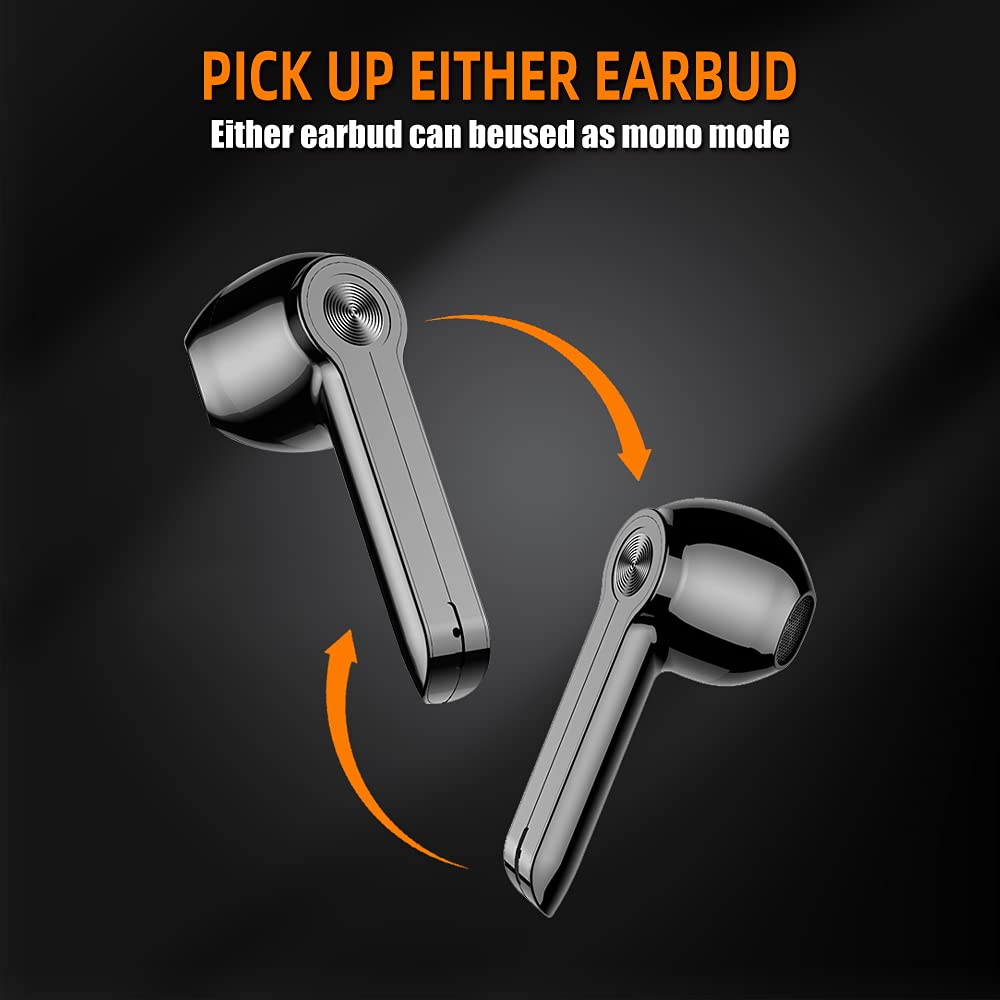 JAKO Wireless Earbuds, IPX5 Waterproof Headset with Charging Case, TWS 5.0 Bluetooth Headphones Deep Bass Stereo in-Ear Earbuds Built-in Mic