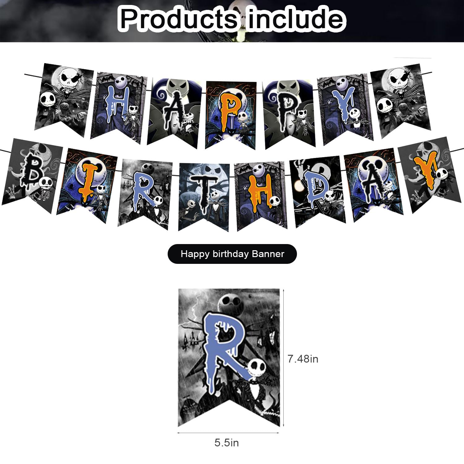 ๐๐ช๐ฌ๐ด ๐ข๐ด๐ฎ๐ต๐ต๐ฒ๐ท๐ฐ๐ฝ๐ธ๐ท Party Decorations,Birthday Supplies For Halloween ๐๐ช๐ฌ๐ด ๐ข๐ด๐ฎ๐ต๐ต๐ฒ๐ท๐ฐ๐ฝ๐ธ๐ท Includes Banner - Cake Topper 12 Cupcake Toppers 18 Balloons