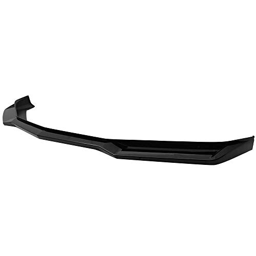 IKON MOTORSPORTS, Front Bumper Lip Compatible with 2016-2018 Chevy Camaro LT and RS Model Only, ZL1 Style Gloss Black PP Front Lip Finisher Under Chin Spoiler Add On