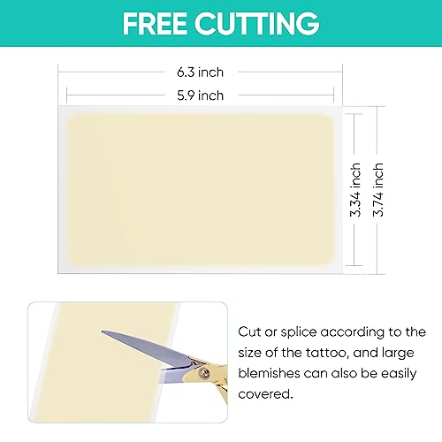 iTecFreely Tattoo-Cover-Up Sweatproof-Waterproof-Tattoo-Cover-Up-Tape Ultra-Thin-Invisible-Breathable-Patch-Concealer-Sticker-Suitable-for-Spot-and-Scar