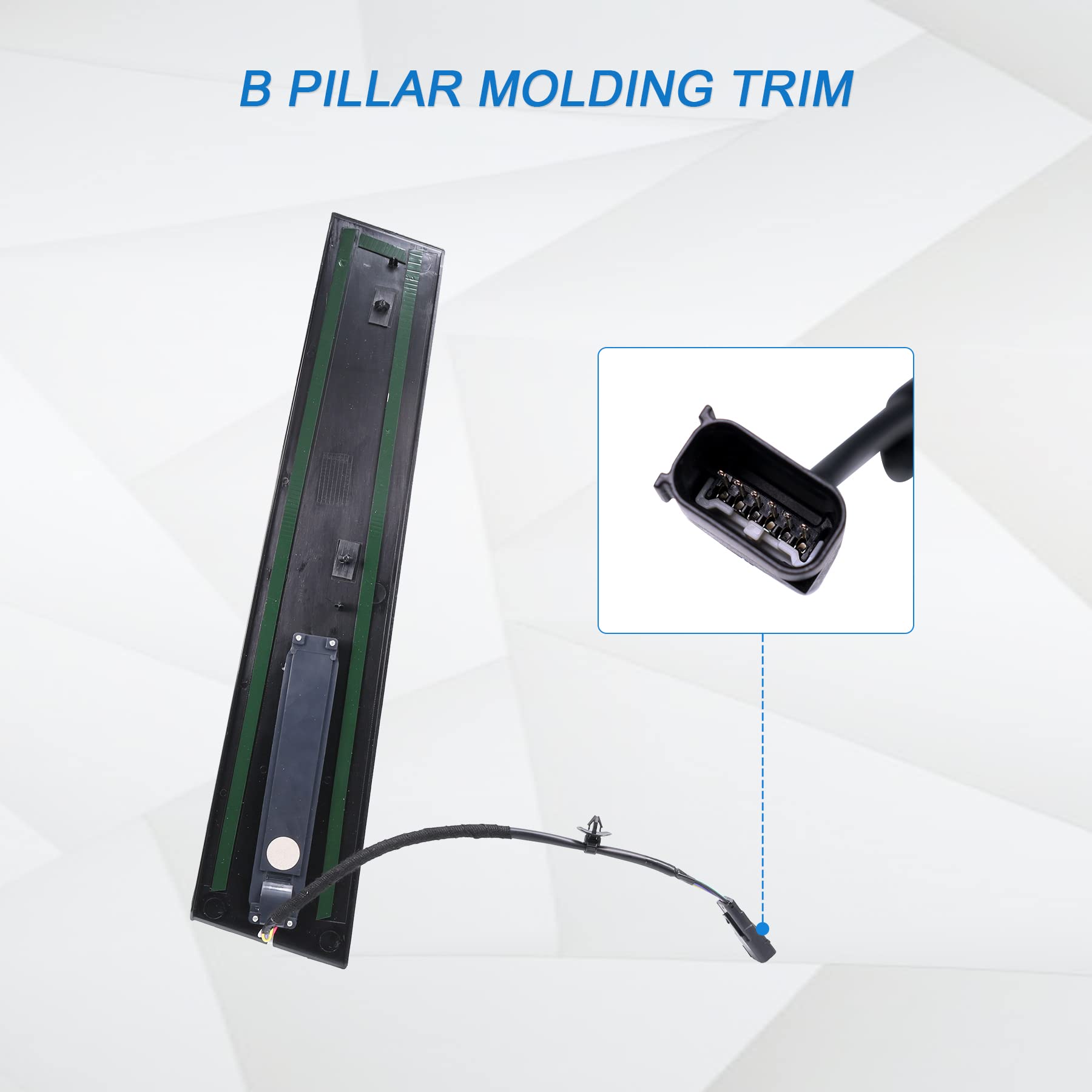 JDMSPEED New B Pillar Molding Trim with Door Entry Keypad Replacement for Ford Explorer 2011-2019 Replaces DB5Z-7820555-AC Door Pillar Applique Driver Front LH Side Left Outer