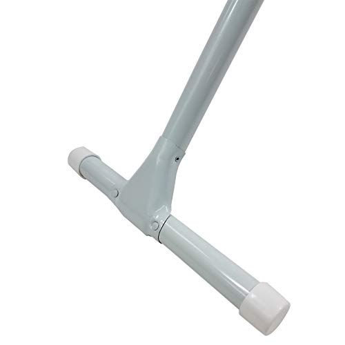 HOMZ T-Leg Clothes Ironing Board, Compact Foldable Standard Size Adjustable Height with Foam Pad & Cotton Cover, Charcoal Gray