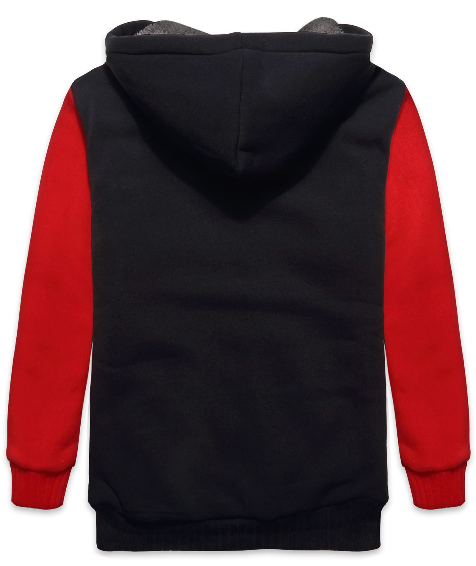 JACKETOWN Hoodie for Boys Fleece Jacket Zip Up Sherpa Lined Hooded Sweatshirts with Two Pockets 6-15 Years Old