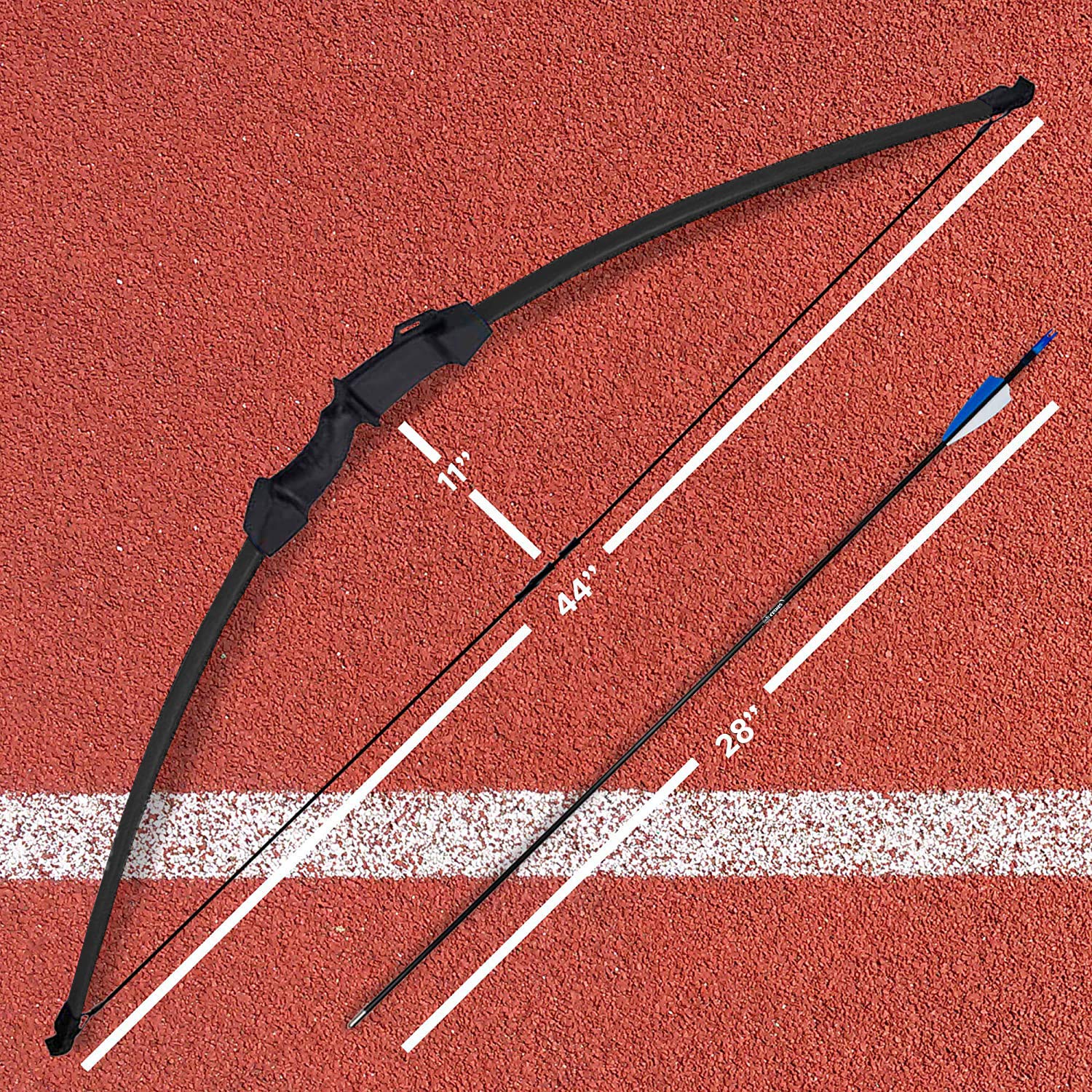 Keshes Archery Recurve Bow and Arrow Youthbow Set - 44" Beginner Breakdown Bows for Outdoor Practice β Longbow kit with Equipment for Youth and Kids