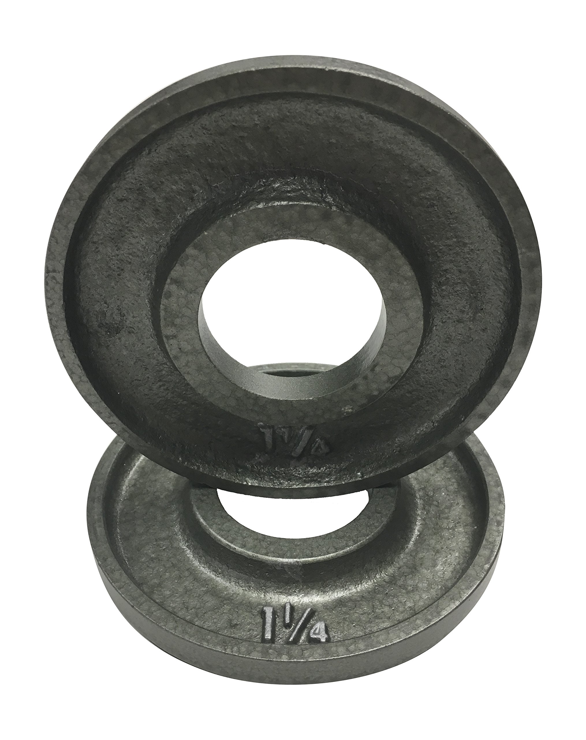 IVANKO (OM-1.25) Cast-Iron, Machined Olympic Plate Grey 1.25 lbs (PAIR)