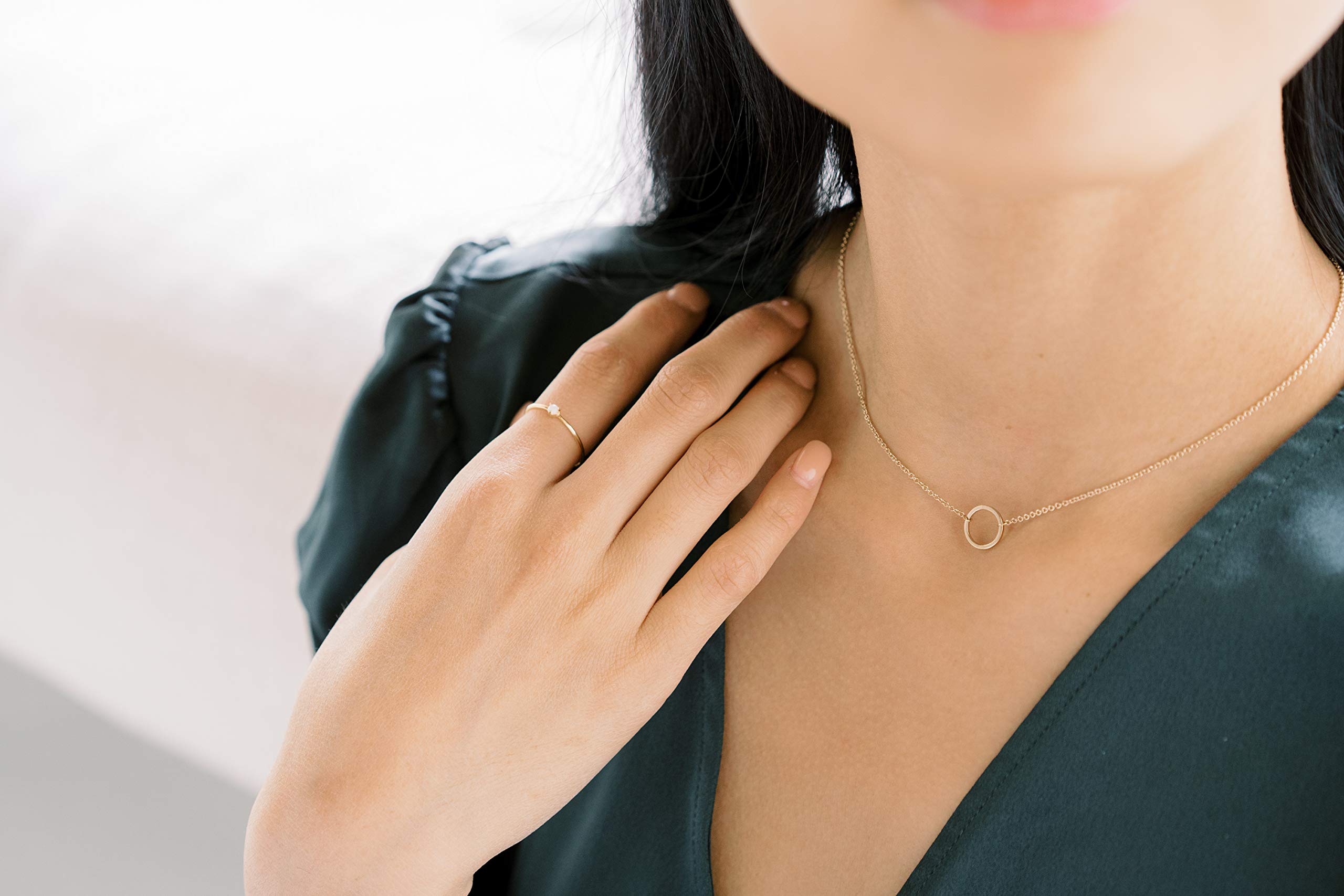 Honeycat Opal Orb Crystal Ring in 18k Rose Gold Plate | Minimalist, Delicate Jewelry (Rose Gold 6)