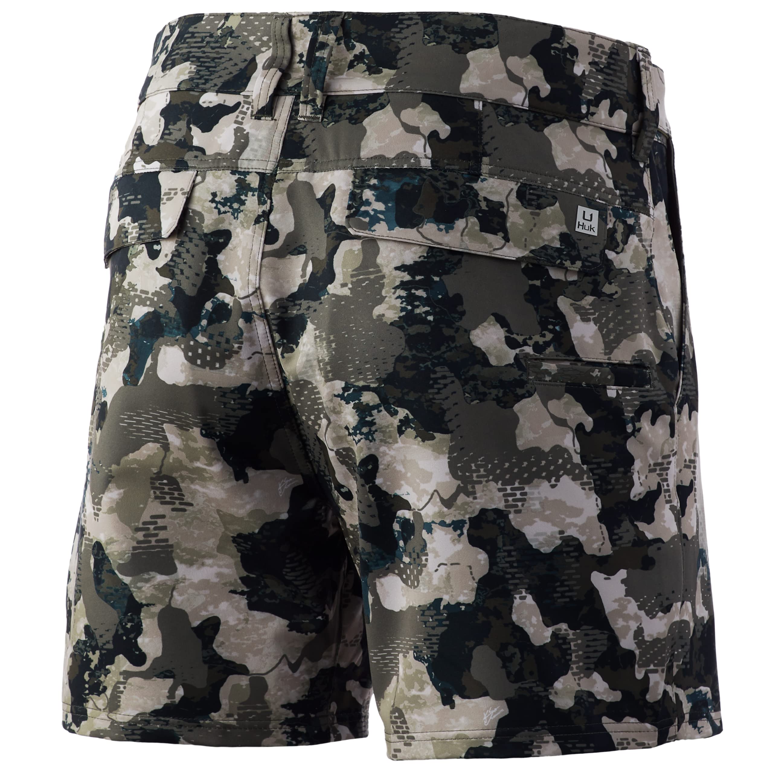 HUK Men's Lowcountry 6" Performance Fishing Shorts, Hannibal Bank, Small