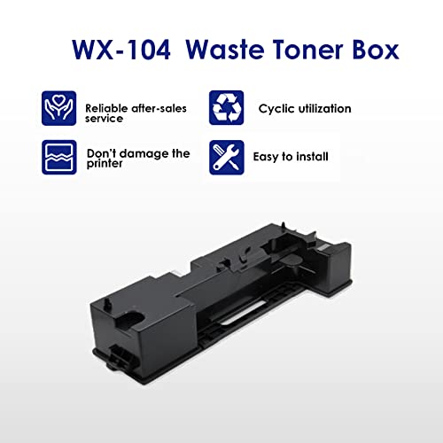 WX-104 Compatible Waste Toner Box Replacement for WX104 A7XWWY2 Waste Toner Container for Konica Minolta bizhub 227 287 Printers (1 Pack)