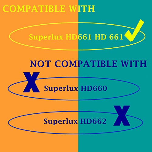TaiZiChangQin Upgrade Ear Pads Ear Cushions Replacement Compatible with Superlux HD661 HD 661 Headphone ( Black Velour Earpads )