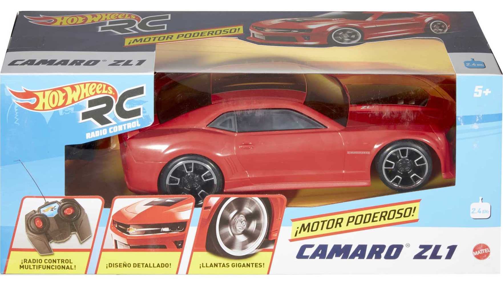 Hot Wheels RC Red ZL1 Camaro, Full-Function Remote-Control Toy Car, High-Performance Engine, 2.4 GHz with Range of 65ft