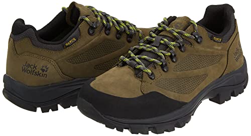 Jack Wolfskin Men's Rebellion Texapore Low M Hiking Shoe, Khaki/Phantom, 8