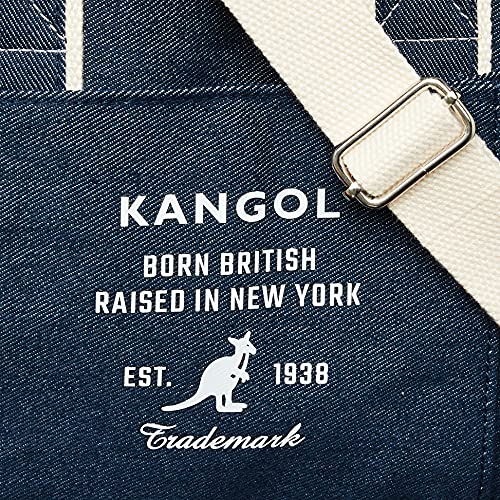 Kangol Tote Bag, Thick Cotton Canvas, 2-Way, Shoulder Bag, Square Type, M, Navy (Dim)