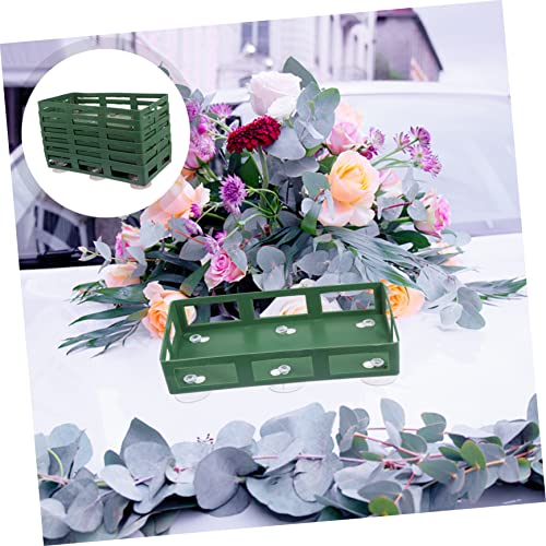 IMIKEYA 6Pcs Plastic Rectangular Tray Floral Grande cage Suction Cup Dining Table Florist Supplies Bride Flower Arrangement Wedding Flower Arrangements Floats cage Flower Arrangement Kit