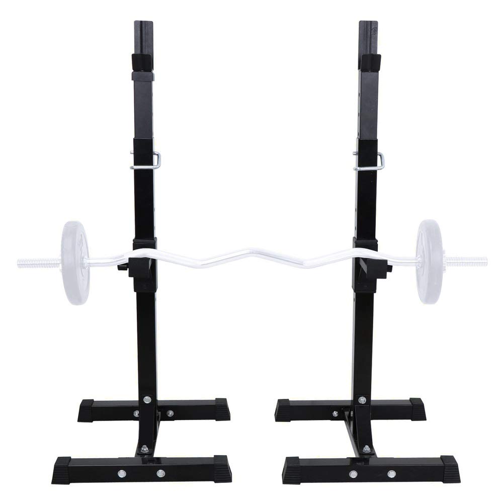 Hype Pair of Adjustable Rack Sturdy Steel Squat Barbell Bench Press Stands Gym/Home