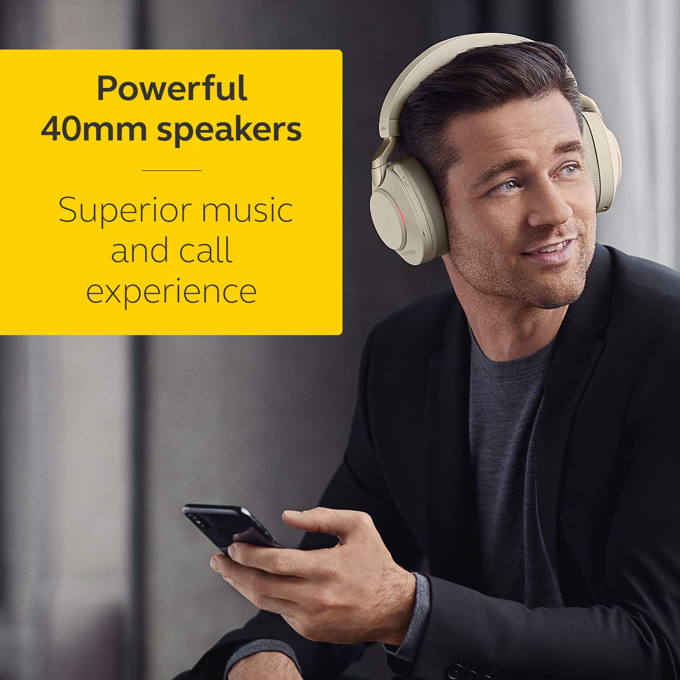 Jabra Evolve2 85 - USB-C UC Stereo - Beige Wireless Headset/Music Headphones