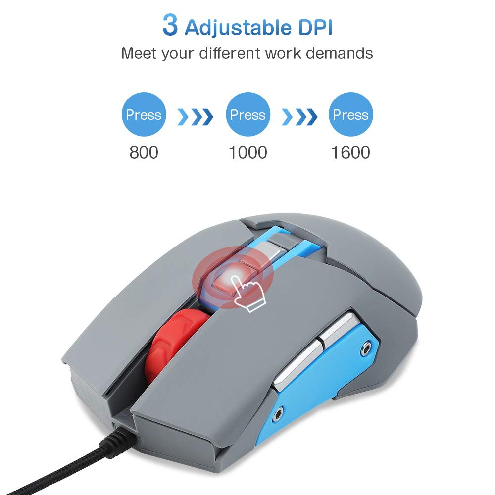 iKKEGOL USB Gaming Mouse with Mouse Pad, 9 Programmable Buttons,with Speaker, Microphone,Temperature and Humidity Display, 16G U Flash Drive RGB Breathing Light Wired Computer Mouse PC Gaming Mice