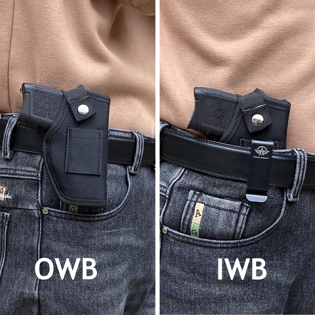 IWB/OWB Gun Holsters for Small Pistols : Ruger LCP380 LCP II - Sig Sauer P365 P238 P938 - Walther PPK 380 CCP - S&W Bodyguard 380 - Beretta Pico - Kahr P380 - Micro-Compact Sub-Compact Right/Left